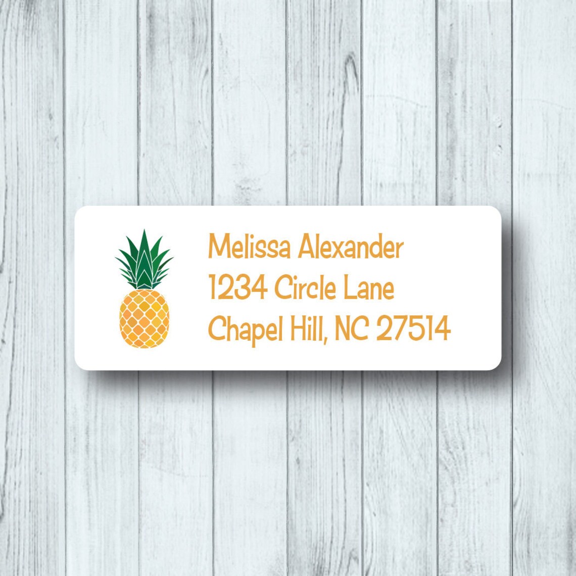 Pineapple Address Labels - Custom Return Address Mailing Labels ...