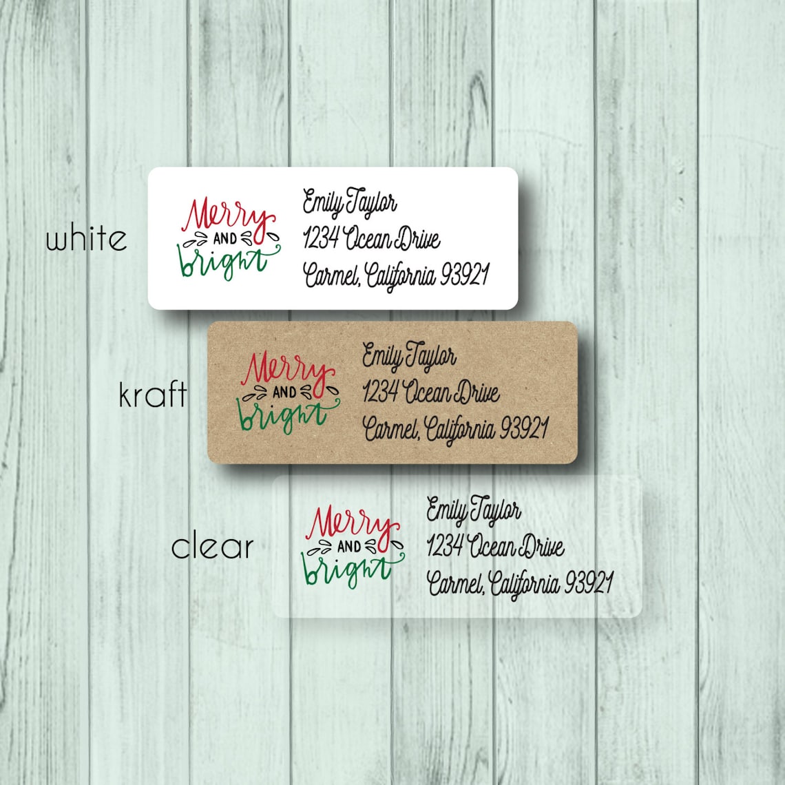 Custom Christmas Address Labels Personalized Holiday Fancy - Etsy