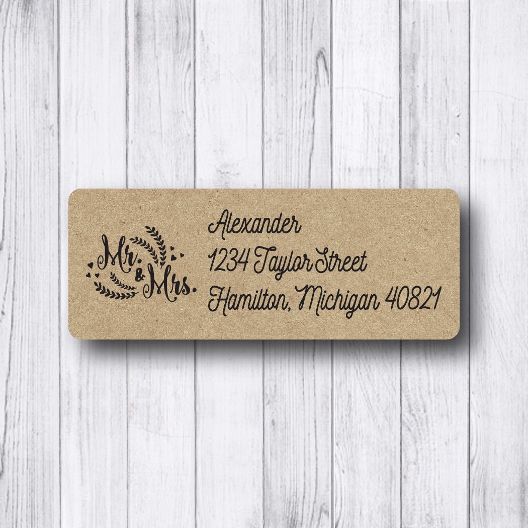 Wedding Invitation Return Address Labels Custom Engagement | Etsy