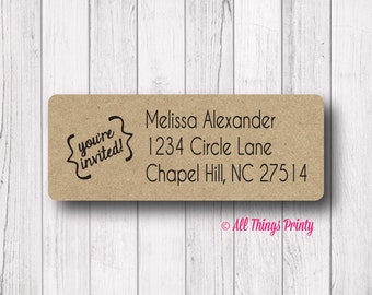 Custom Return Address Labels Personalized Everyday Hello Mailing Labels ...