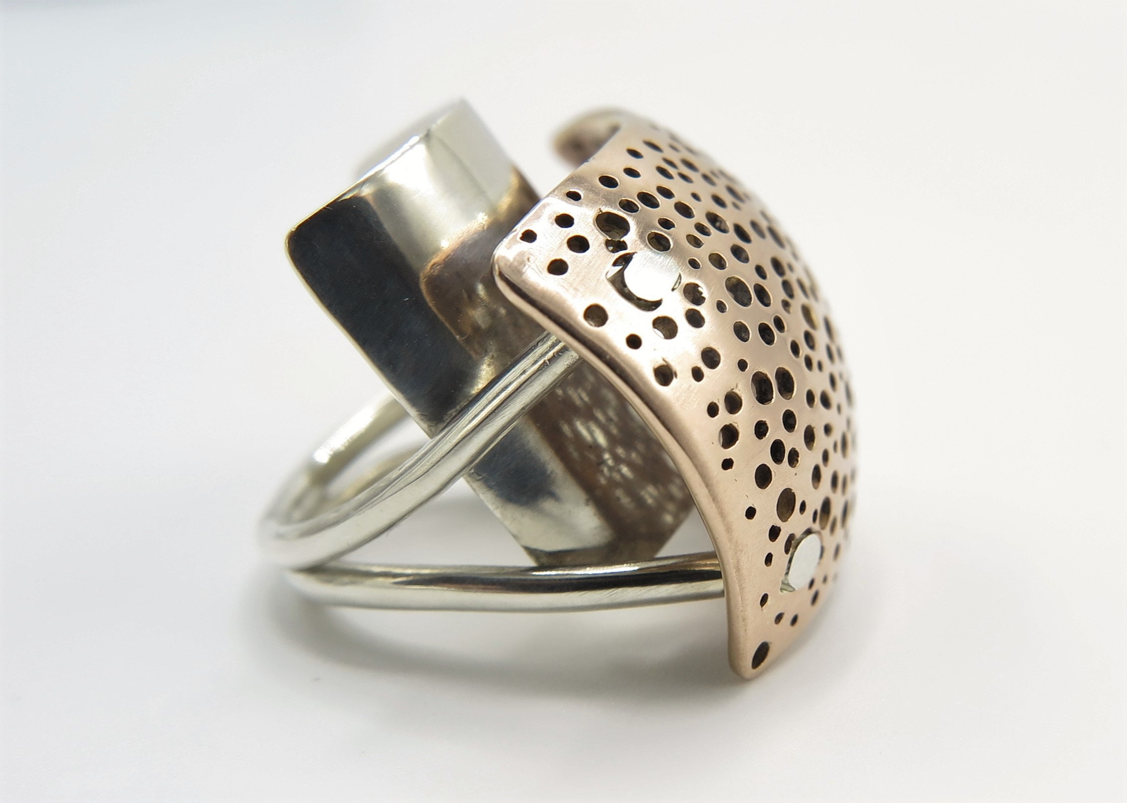 Anillo de arquitectura oro rojo - Etsy España