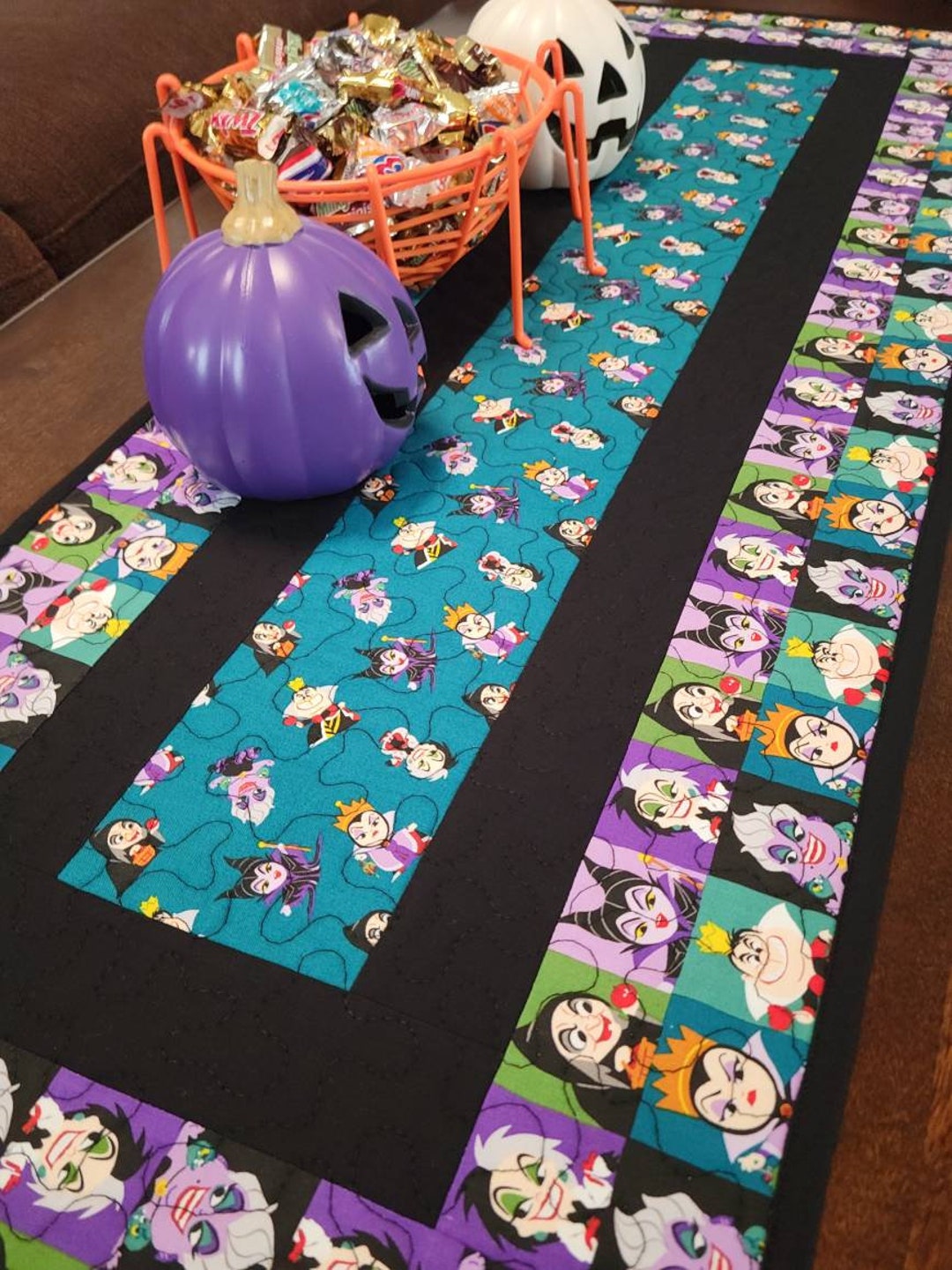 Disney Villains Table Runner, Quilted Table Topper for Kitchen, Dining ...