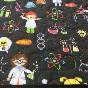 Quilted Science Mug Rug or Mousepad Female Scientist Gift Idea Science ...