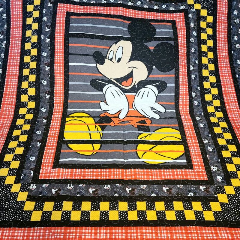 Mickey Mouse Fabric Panel - Etsy