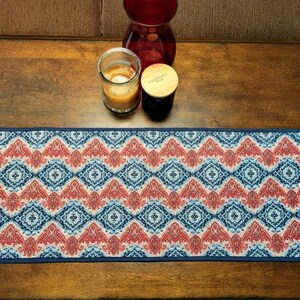 Americana Patriotic Narrow Table Runner, Red, White, and Blue Holiday ...