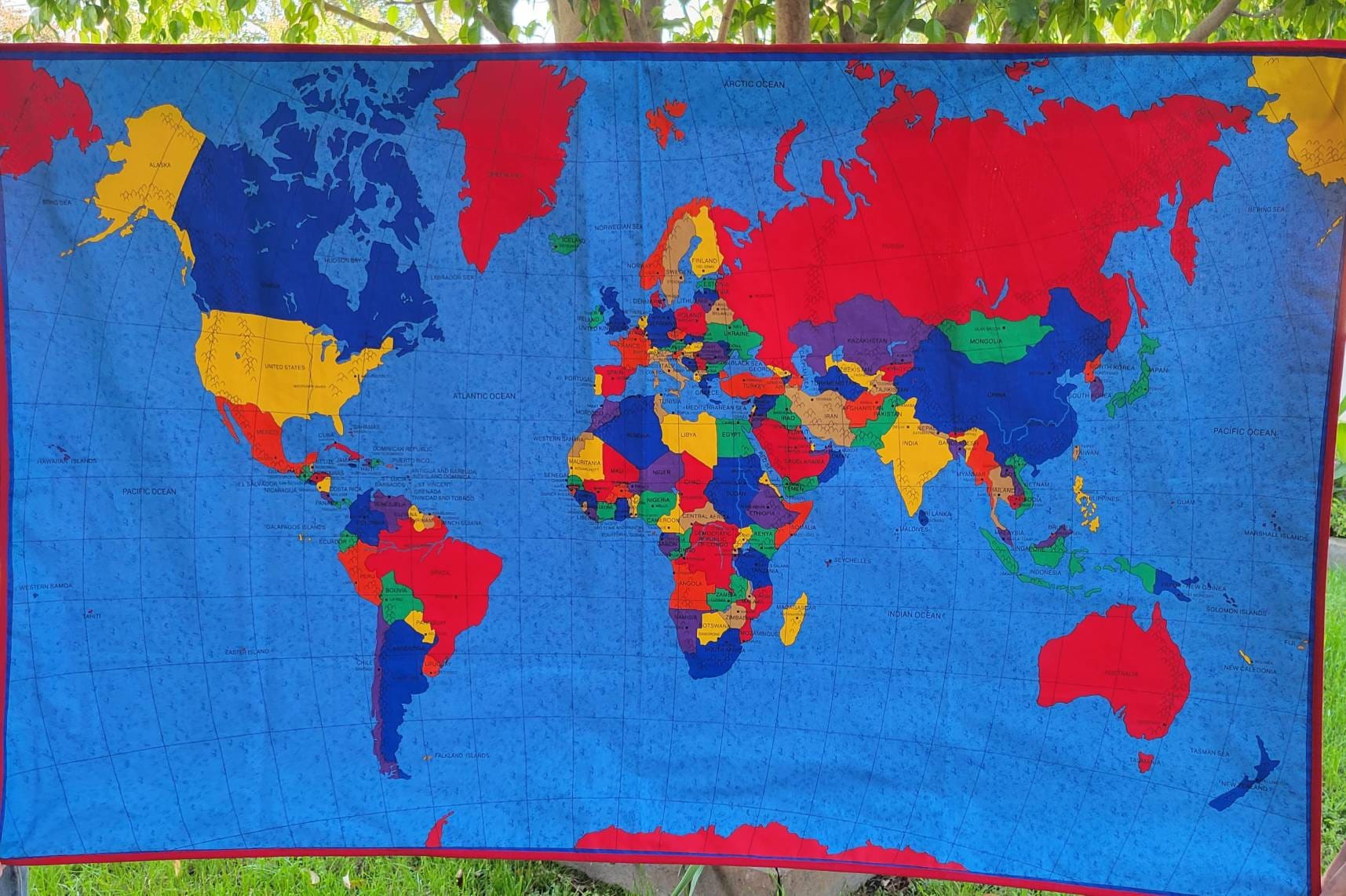 World Map Wall Hanging for Elementary School, Middle School, High ...
