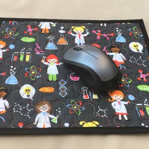 Quilted Science Mug Rug or Mousepad Female Scientist Gift Idea Science ...