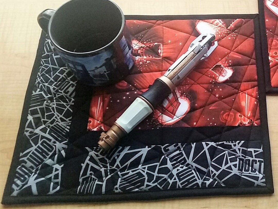 Doctor Who Tardis Quilted Placemats Set of 2 Doctor Who Gift Set Dr ...