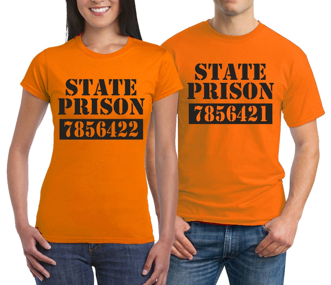 State Prison Inmate T-shirts Orange Color Funny Men's, Women's, Youth ...