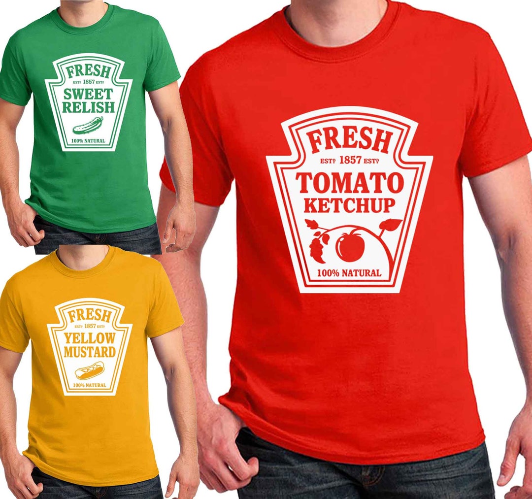 Tomato Ketchup Relish Mustard T-shirt Halloween Costume Cosplay Shirts ...