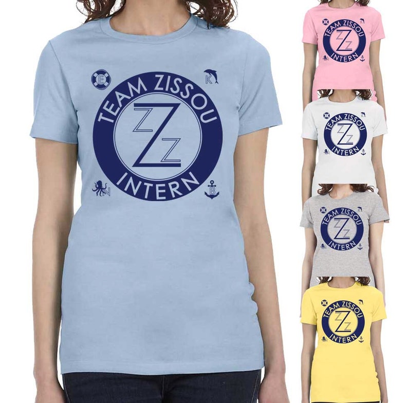 Team Zissou Intern T-shirt Life Aquatic Captain Zissou Cosplay Shirts ...