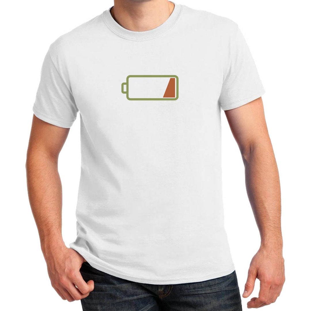 Low Battery T-shirt Silicon Valley Geek T-shirts Adult S-4XL T-shirts ...