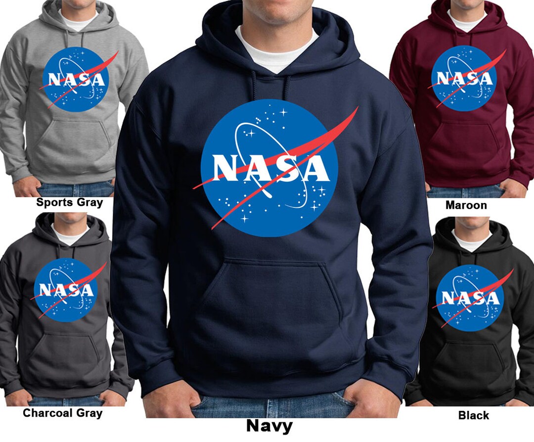 NASA Retro Logo Hooded Sweatshirts Space Science Geek Adult and Youth ...