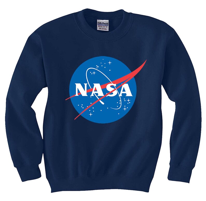 NASA Retro Logo Sweatshirt Insignia Space Science Geek Adult and Youth ...