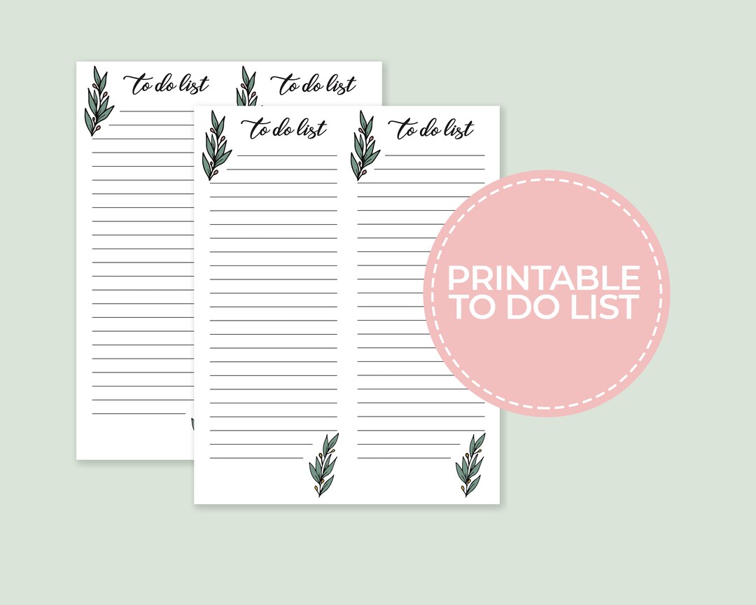 Leaf to Do List Printable | to Do Planner | Daily to Do Plan | Leaf ...