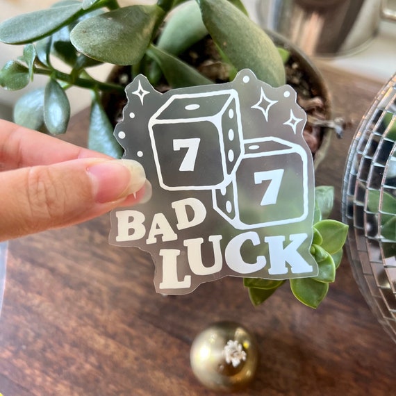 Bad Luck Transparent Vinyl Sticker - Etsy