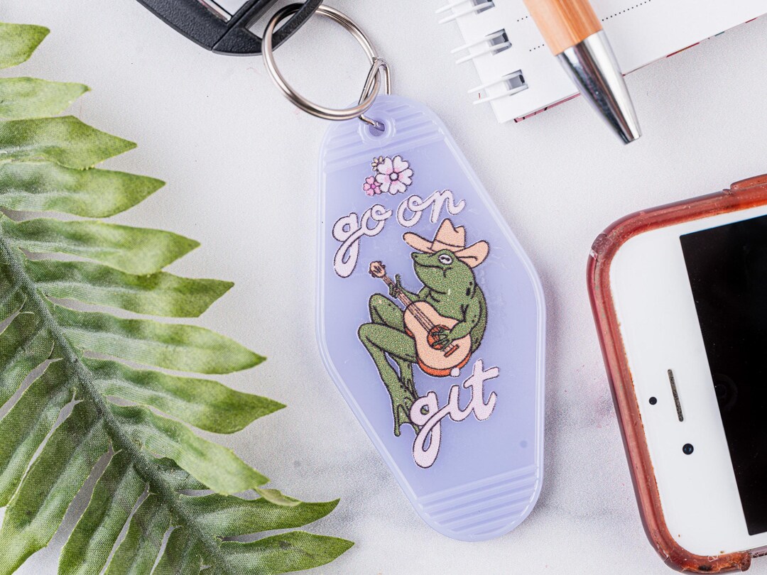 Go on Git Cowboy Funny Motel Keychain - Etsy