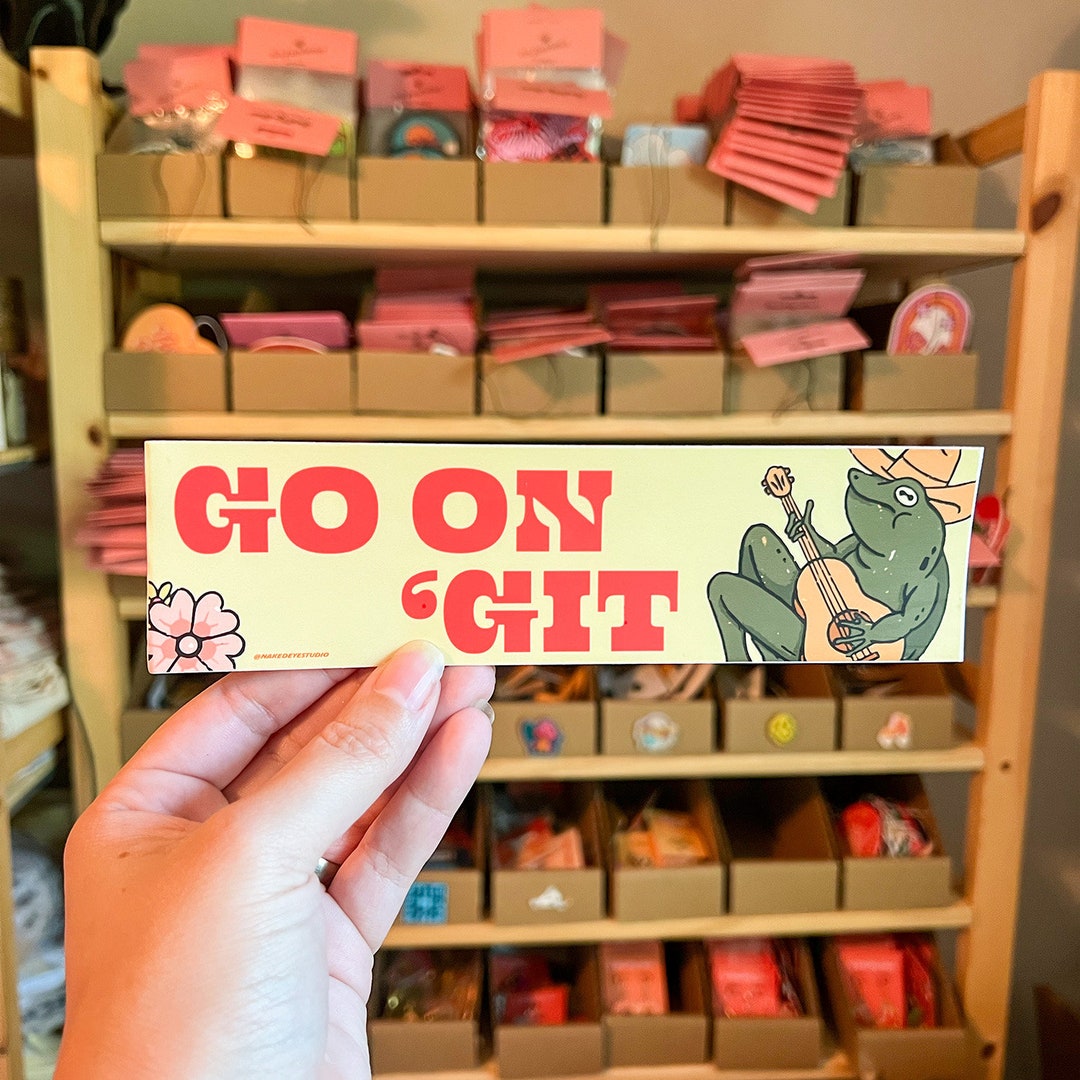 Go On, 'git! Cute Funny Mini Bumper Sticker Vinyl - Etsy
