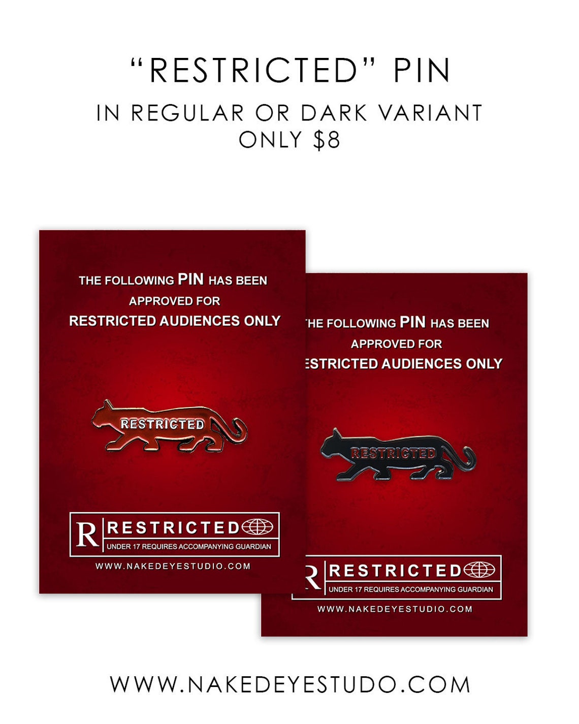 Restricted Enamel Pin; Horror Movie Pin; Collectible Pin - Etsy