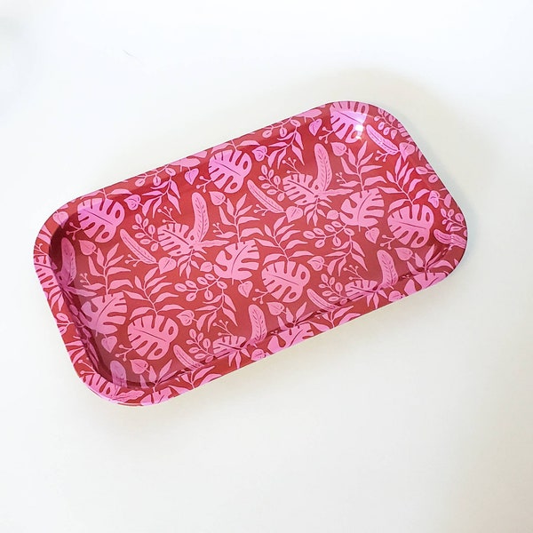 Floral Metal Tray - Etsy