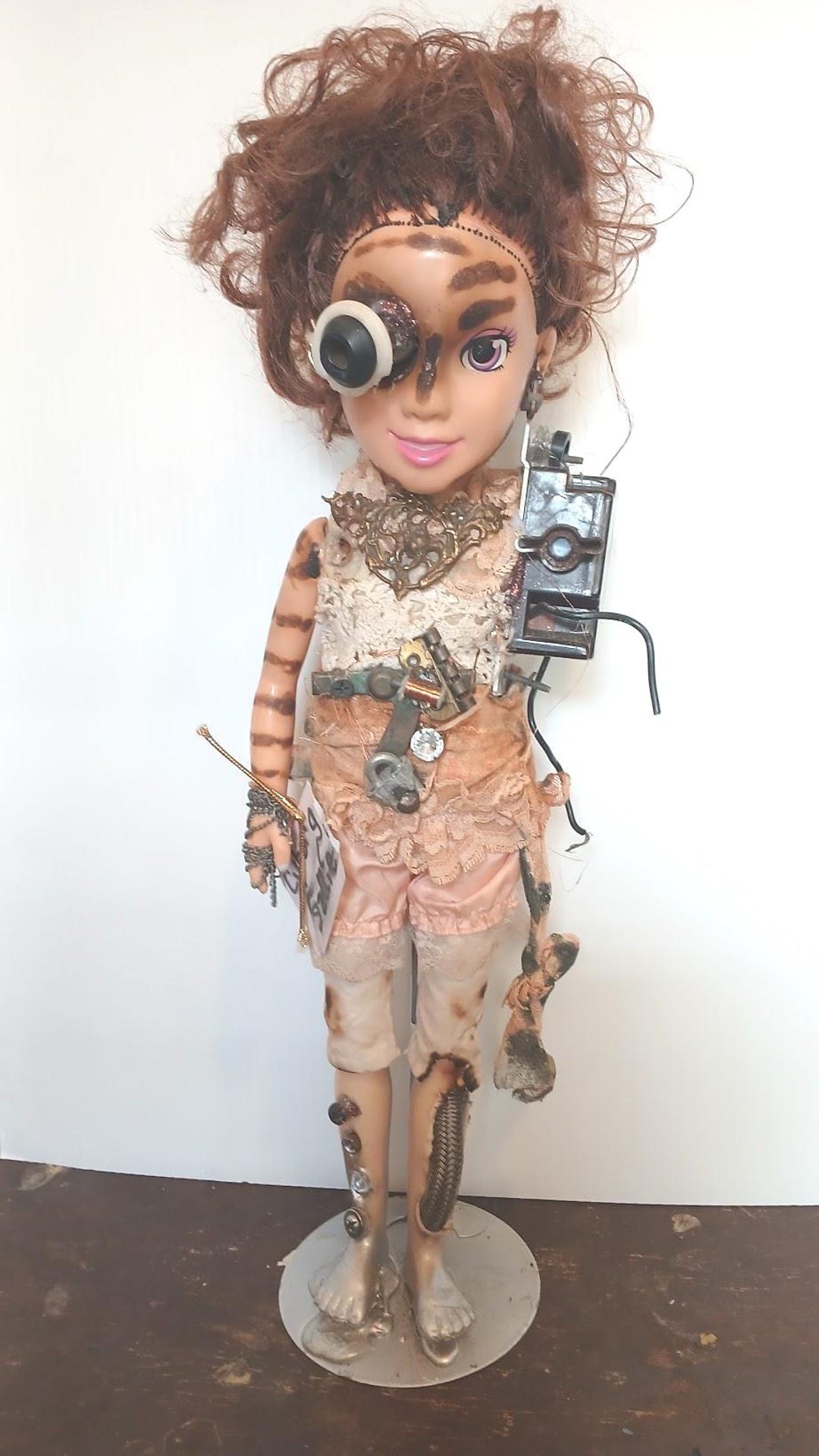 Altered Doll Art, Cyborg Sallie Doll: Handmade Mixed Media Art Robot ...
