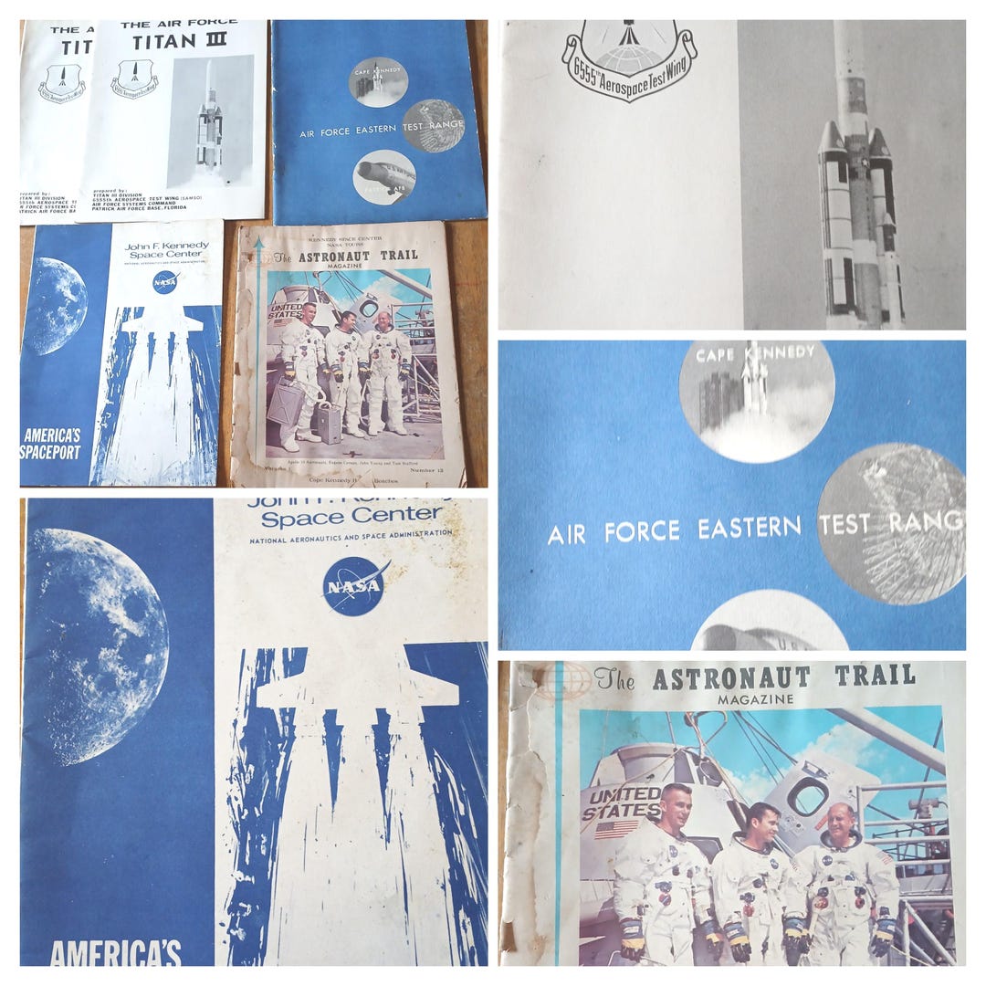 Vintage 1960s NASA Space Program Booklets, Kennedy Space Center, Apollo ...