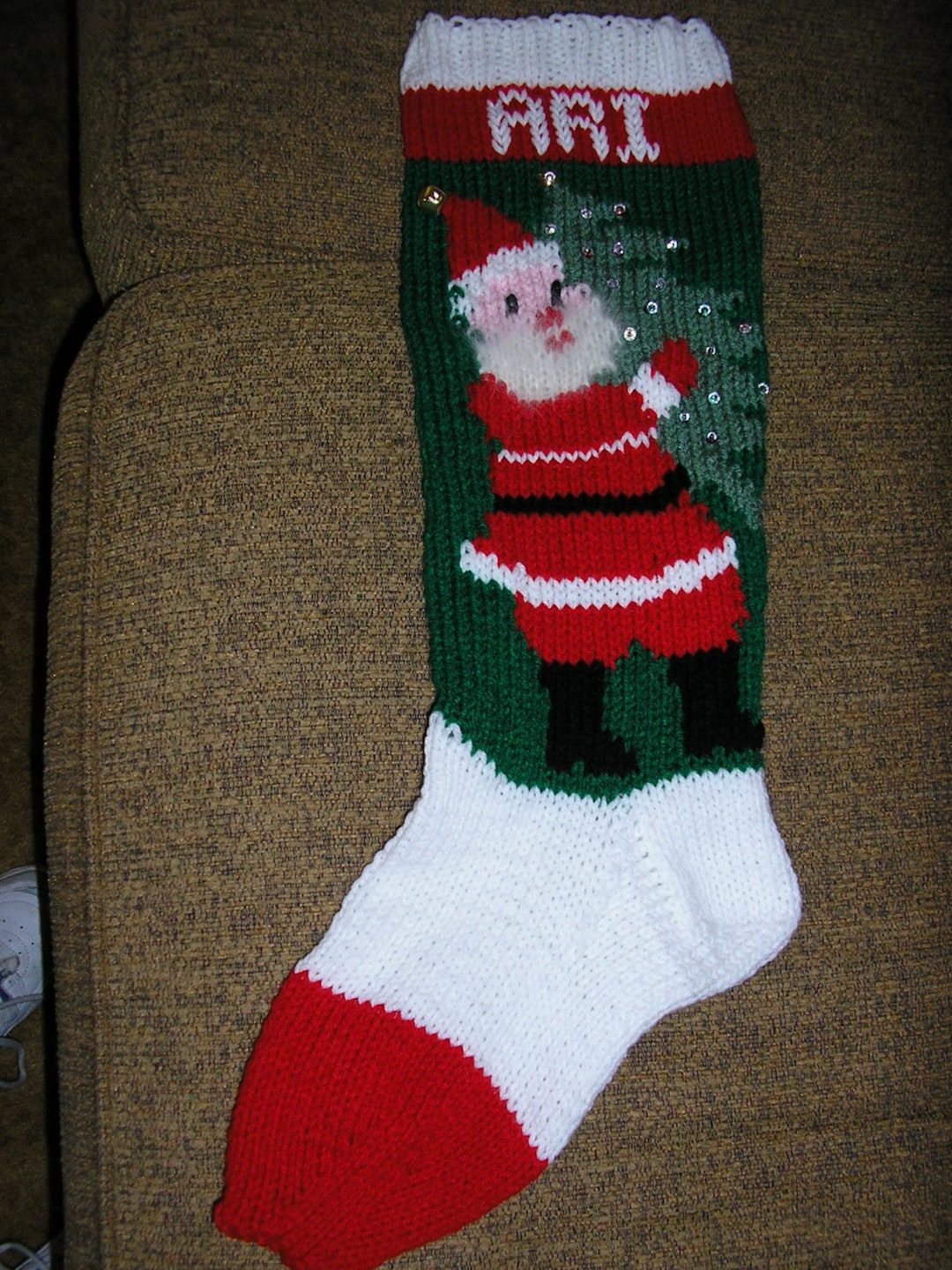 Hand Knit Christmas Stocking, Angora Trim. You Are Ordering for 2026 - Etsy