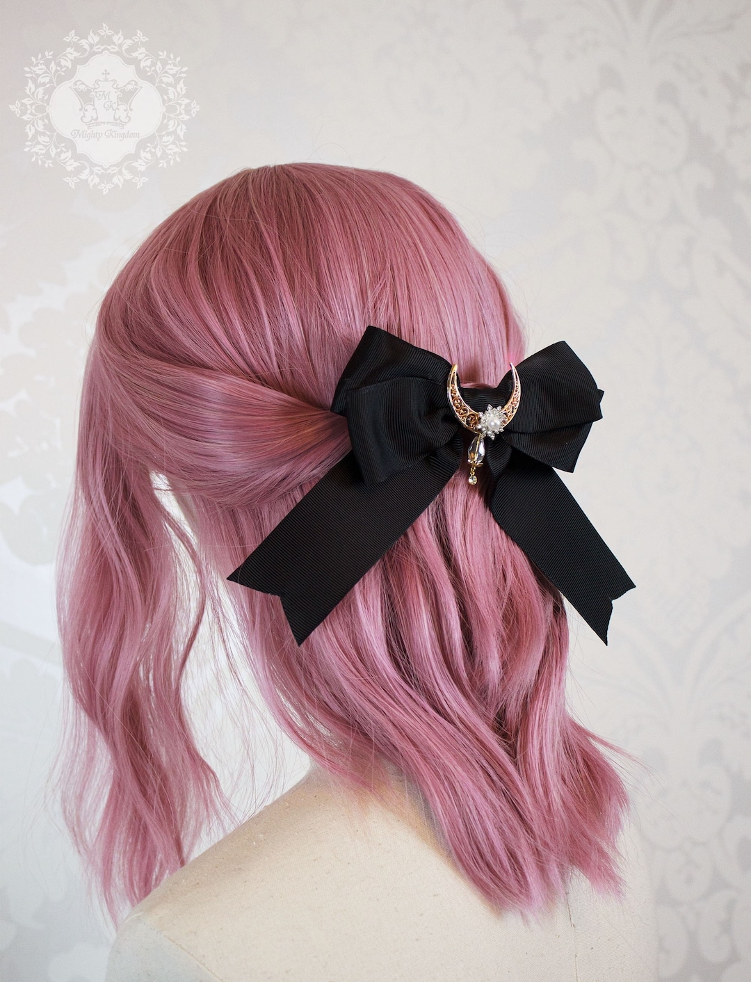 Moon Hair Clip | Luna Hair Bow With Prism | Gift for Women & Girls in ...