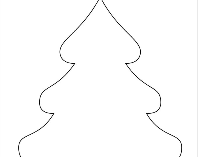 Printable Pine Tree Template-pdf Download-tree Cutout-christmas Tree ...