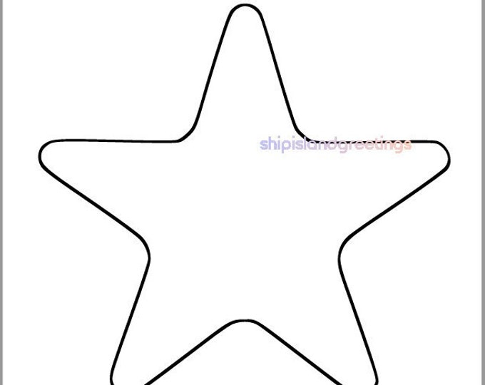 Printable Star Template-7 Inch Starfish Cutout-baby Shower Decor-diy ...