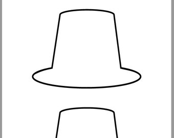 9 Inch Pilgrim Hat Template-thanksgiving Crafts-printable | Etsy