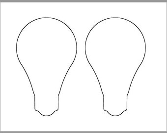 Light bulb template | Etsy