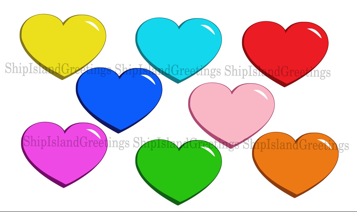 Hearts SVG PNG Vector Files-clip Art-digital Images-valentines Day ...