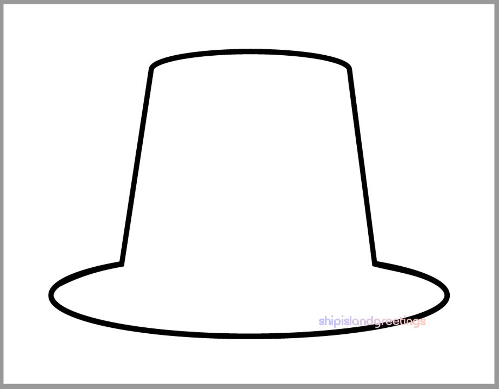 9 Inch Pilgrim Hat Template-thanksgiving Crafts-printable Pilgrim ...