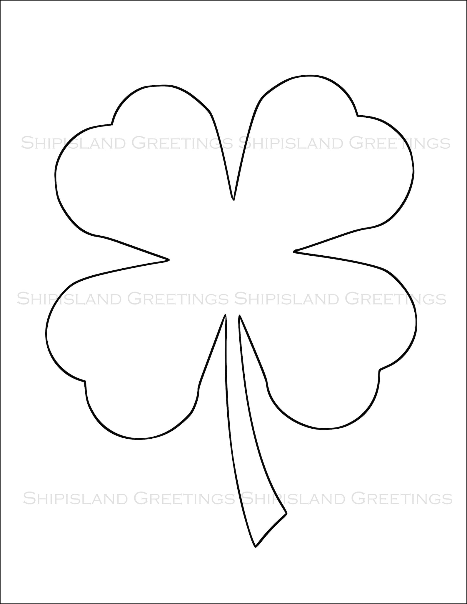 8.5 Inch Shamrock Template-large Printable Shamrock-st. Patrick's Day ...