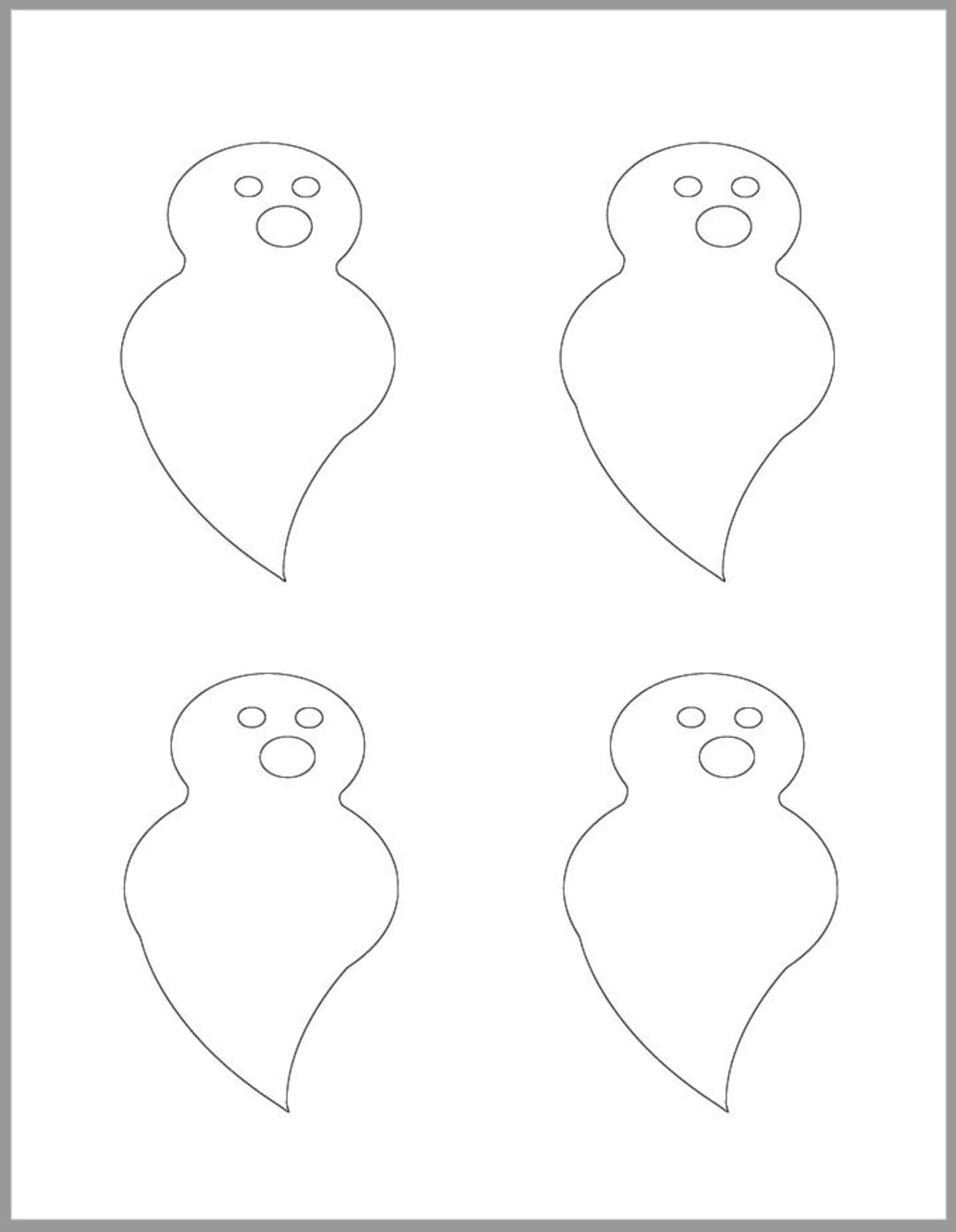 4 Inch Halloween Ghost Template-printable Ghost-halloween Templates ...