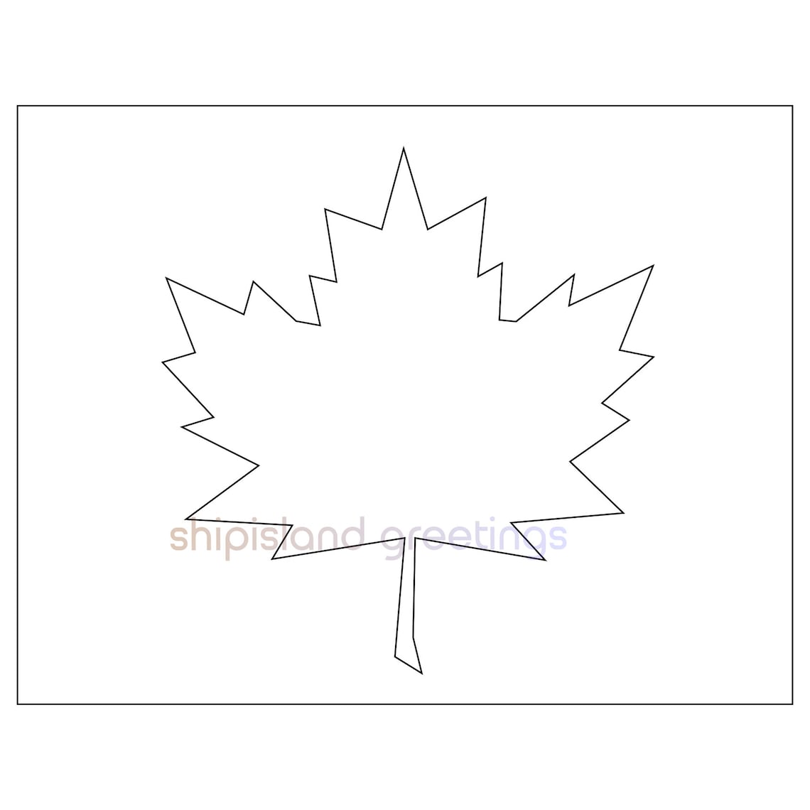 7 Inch Maple Leaf Template-pdf-printable-halloween Crafts-tree-fall Art ...