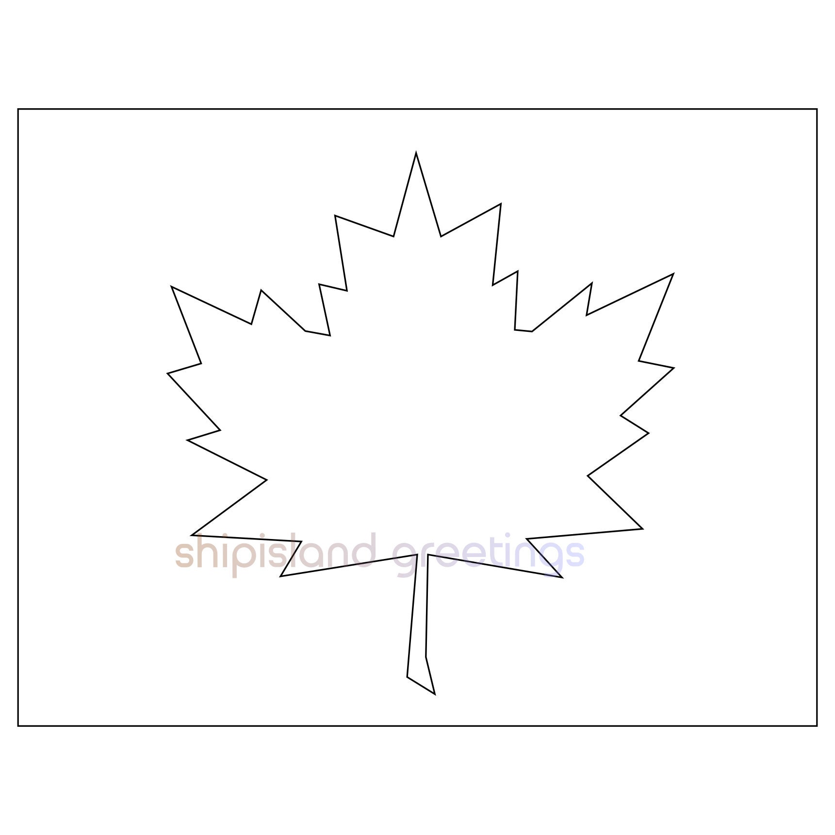 7 Inch Maple Leaf Template-pdf-printable-halloween Crafts-tree-fall Art ...