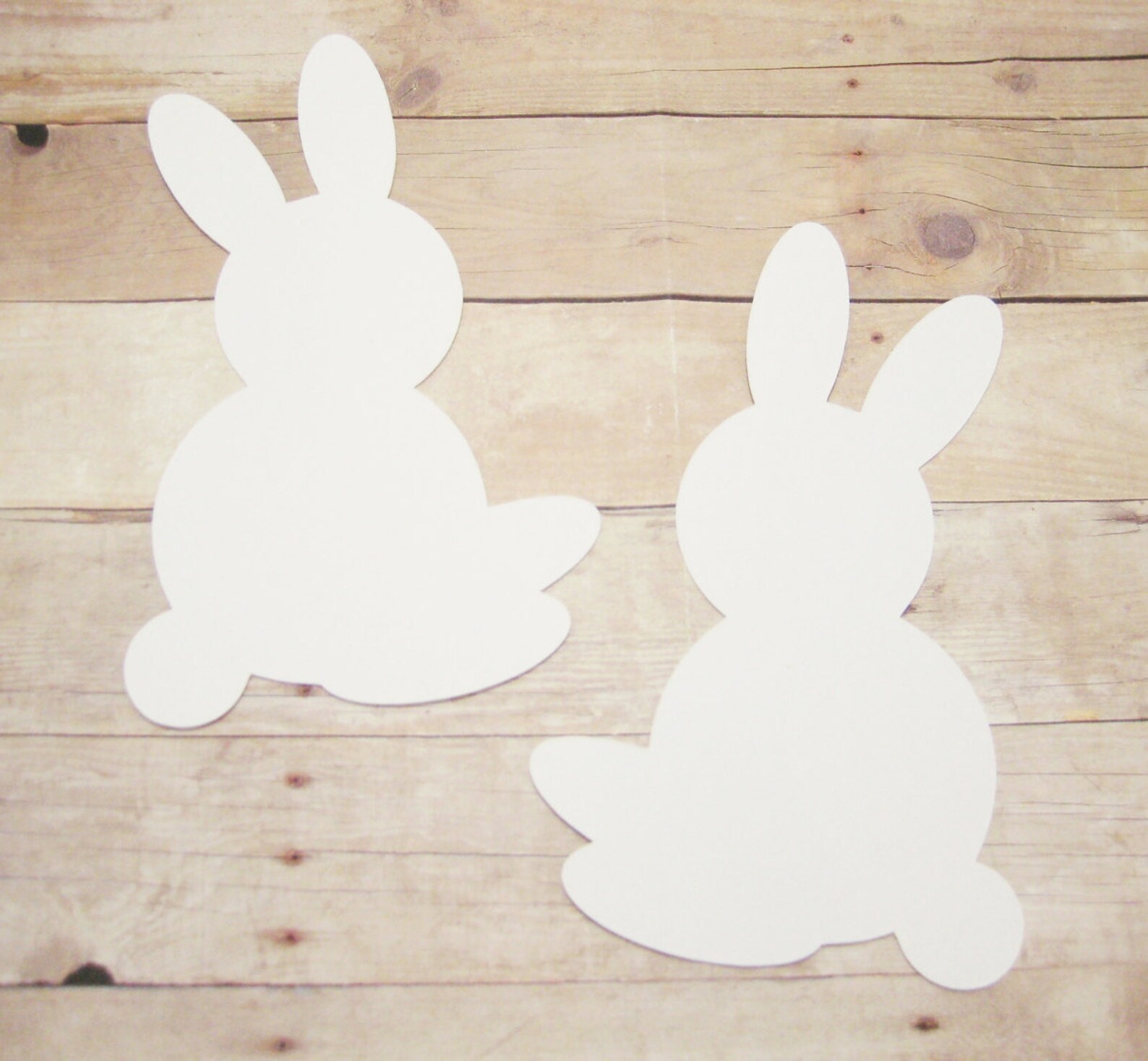 White Rabbit Cutouts-cardstock Bunny-easter Crafts-paper - Etsy