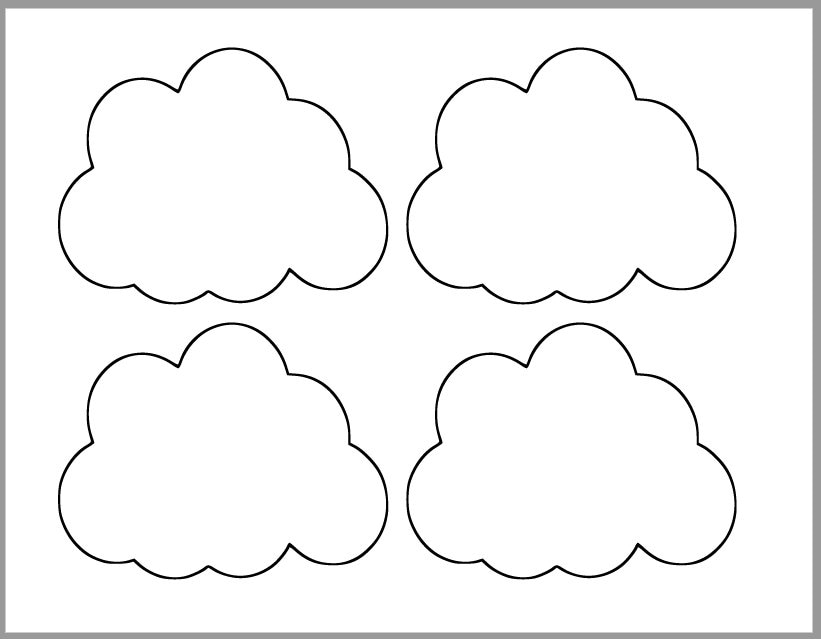 Printable Cloud Template-Baby Shower Decor-Spring | Etsy