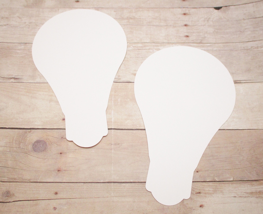 White Light Bulb Cutout-cardstock Cutout-wedding Advice - Etsy