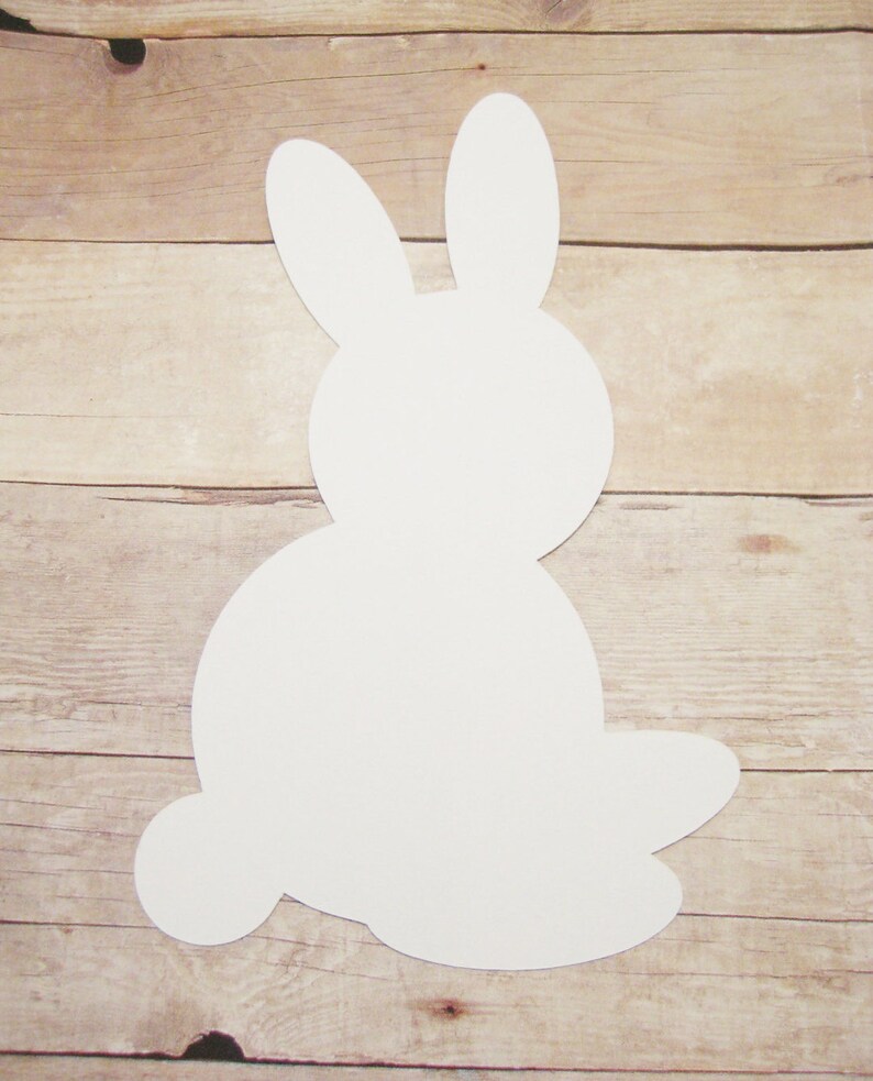 White Rabbit Cutouts-cardstock Bunny-easter Crafts-paper - Etsy