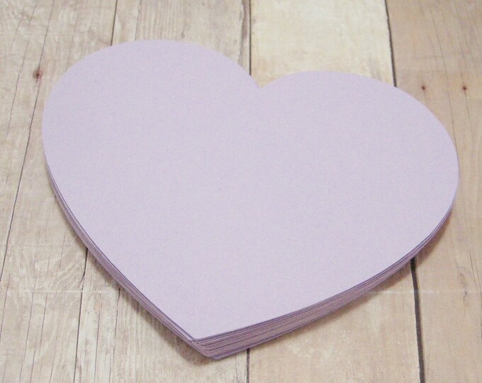 4 Inch Paper Heart Cutouts-light Purple Cardstock Hearts-bridal Shower ...