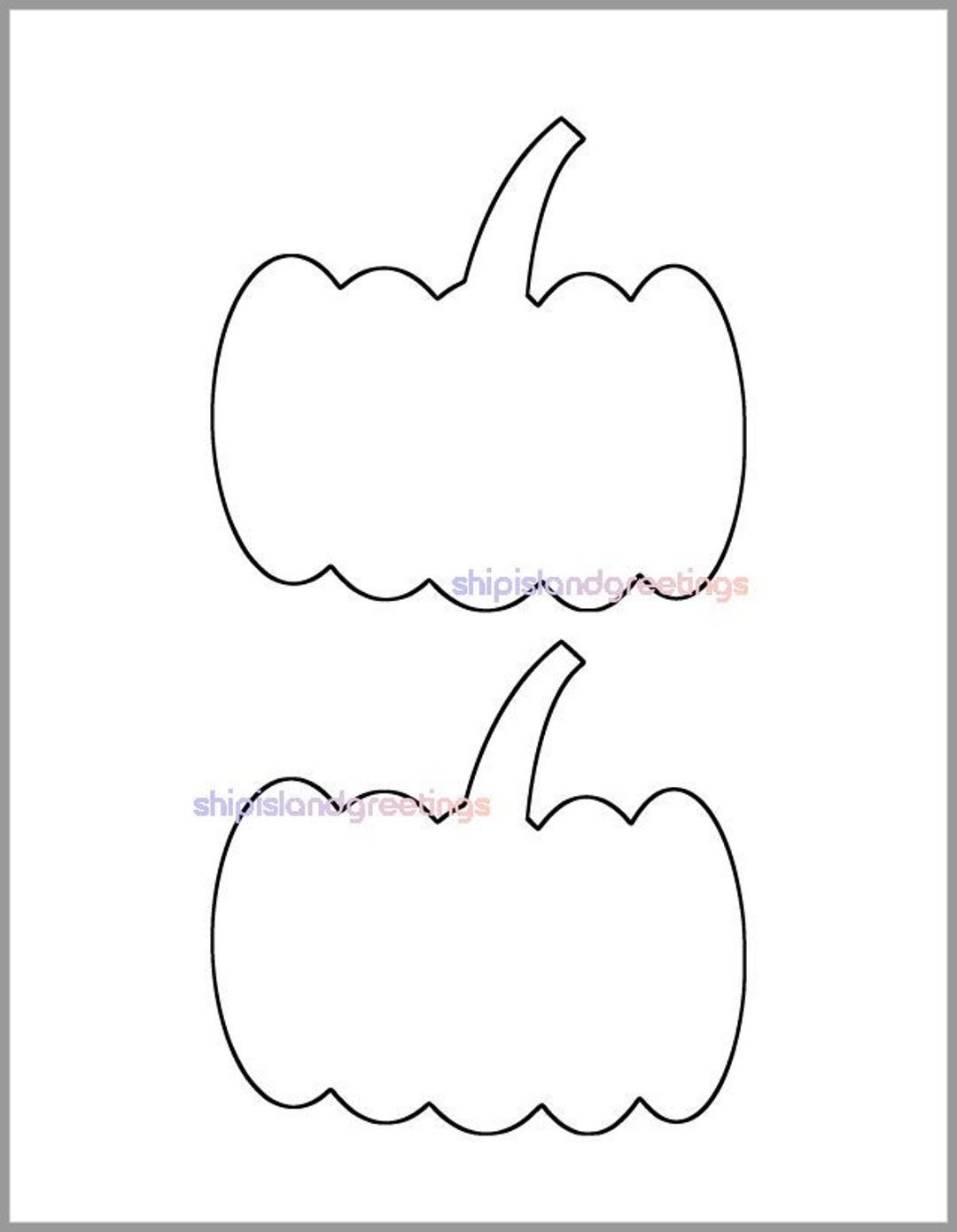 4.5x4.8 Inch Pumpkin Template-printable Templates-diy Fall Crafts ...