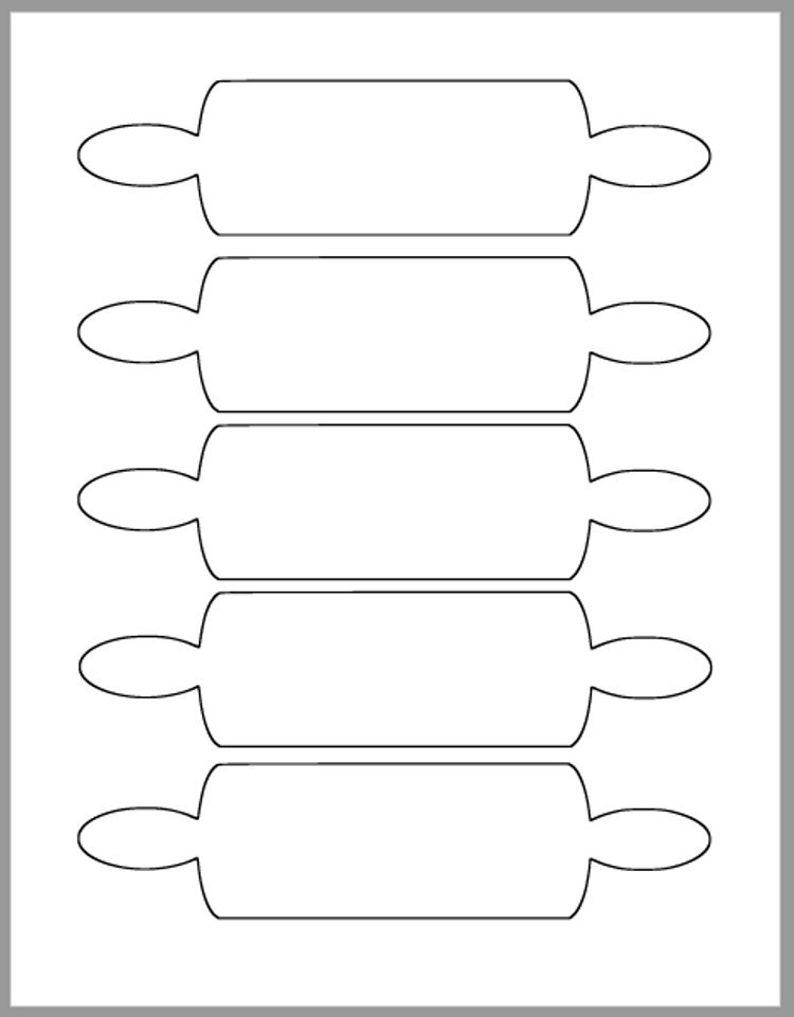 7 Inch Rolling Pins Template-baking Templates-rolling Pin - Etsy