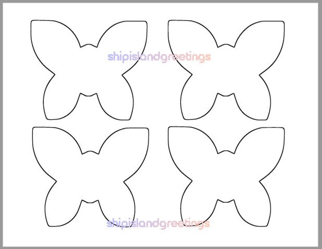 4 Inch Printable Butterfly Template-butterfly Cutouts-spring Baby ...