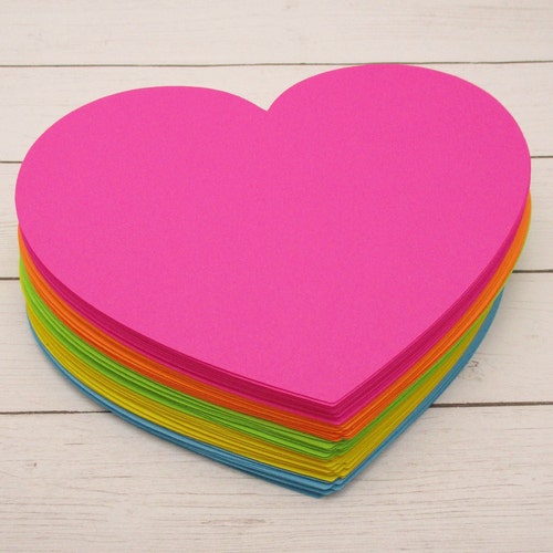 4 Inch Cardstock Hearts-white Heart Cutouts-wedding Advice - Etsy