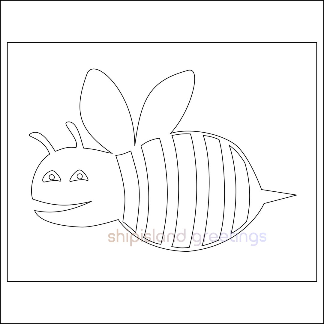 9.5 Inch Bee Template-garden Decor-diy Pollinator Decor-printable Yard ...