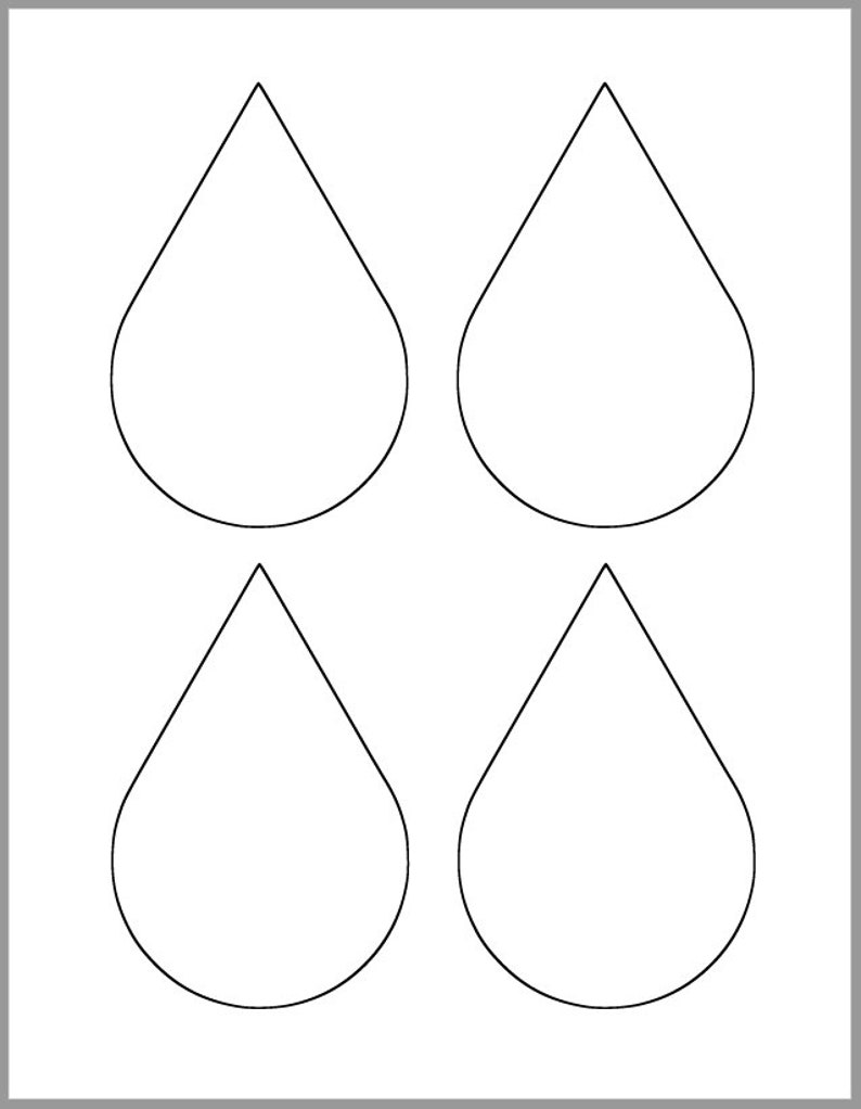 Raindrop Template Printable