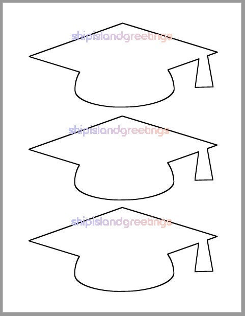 Graduation Cap Template-printable Template-grad Party Decor-graduation ...